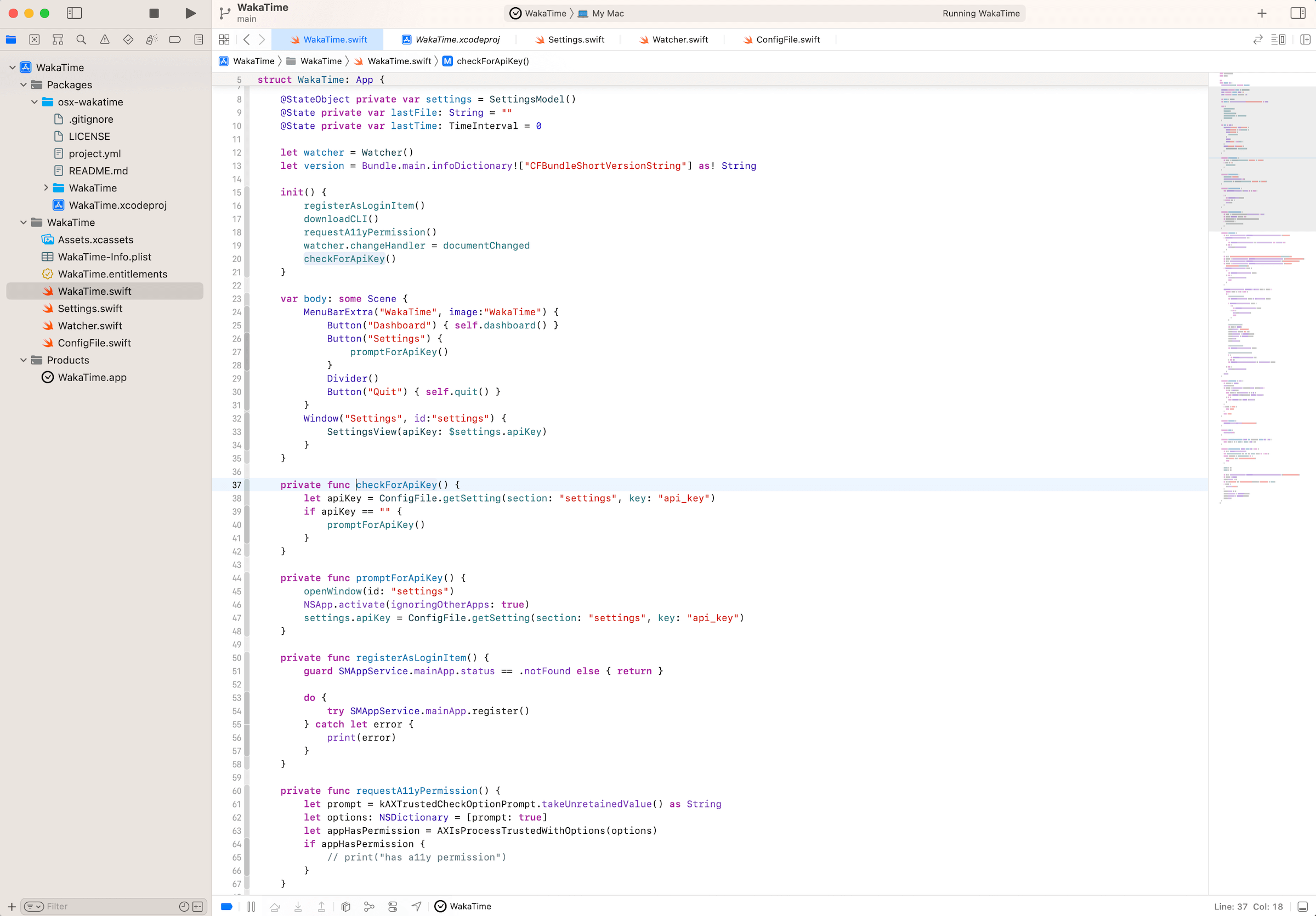 Xcode Supported Again - WakaTime